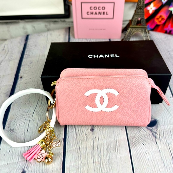 CHANEL | Bags | Chanel Pink Leather Mini Crossbody Bag Or Wristlet ...